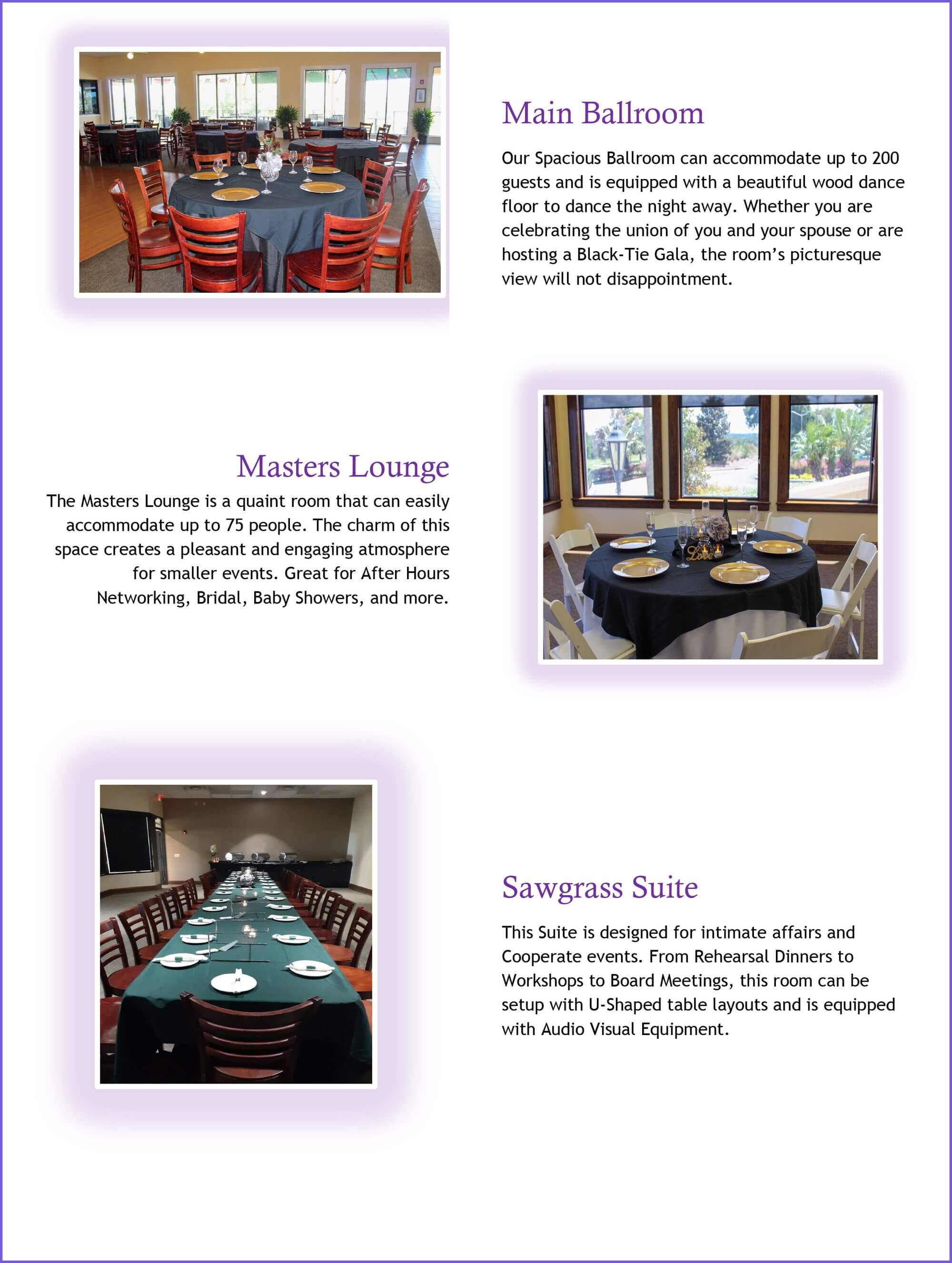 Rentals and Catering - Cleveland Heights Golf Course